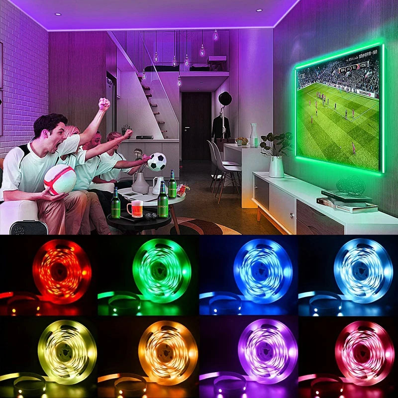 RGB LED lights for the room, remote control, gamer atmosphere, good fo ...